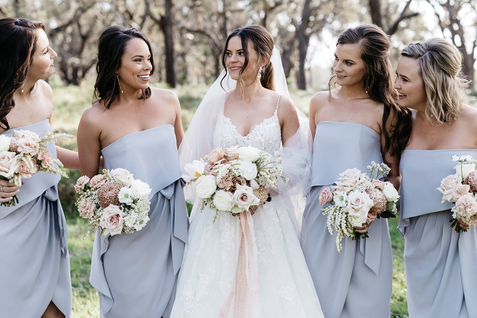 18 Inspiring Bridal Party Outfits & Bridesmaid Dresses - Hello May